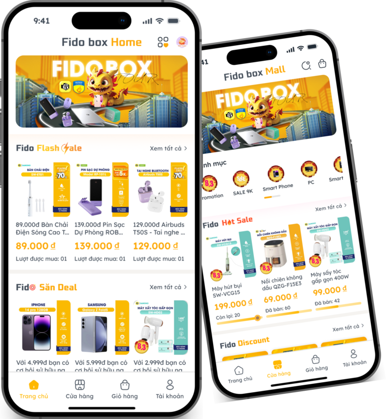 FidoBox – Ứng dụng mua sắm trực tuyến hàng đầu