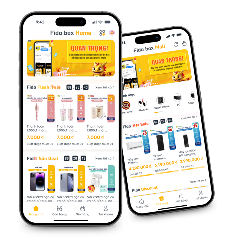 FidoBox – Ứng dụng mua sắm trực tuyến hàng đầu